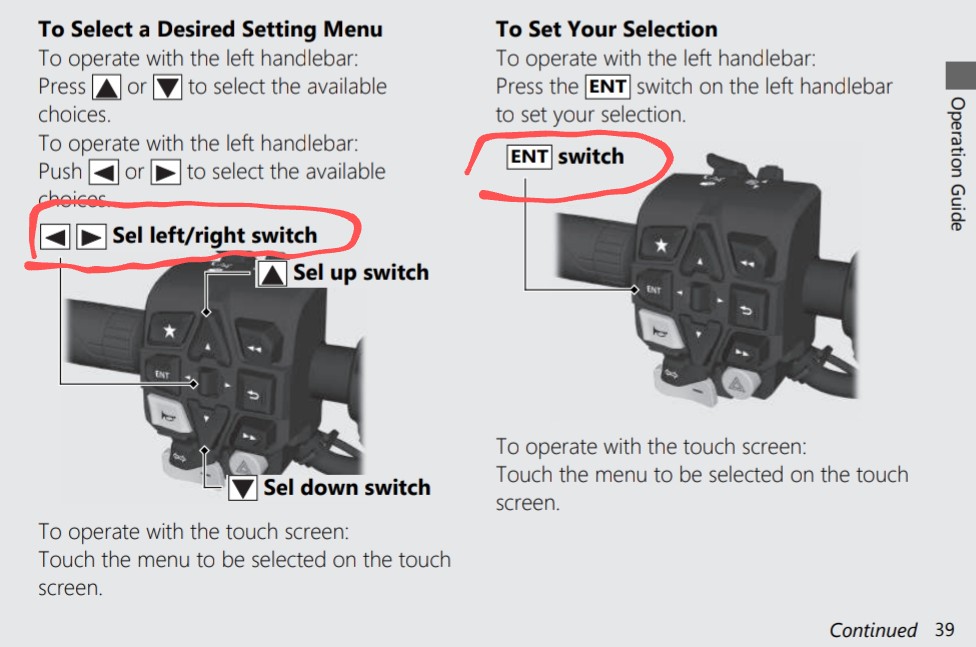 Intermittent faults on Sel left/right switch and ENT switch. - Lighting ...